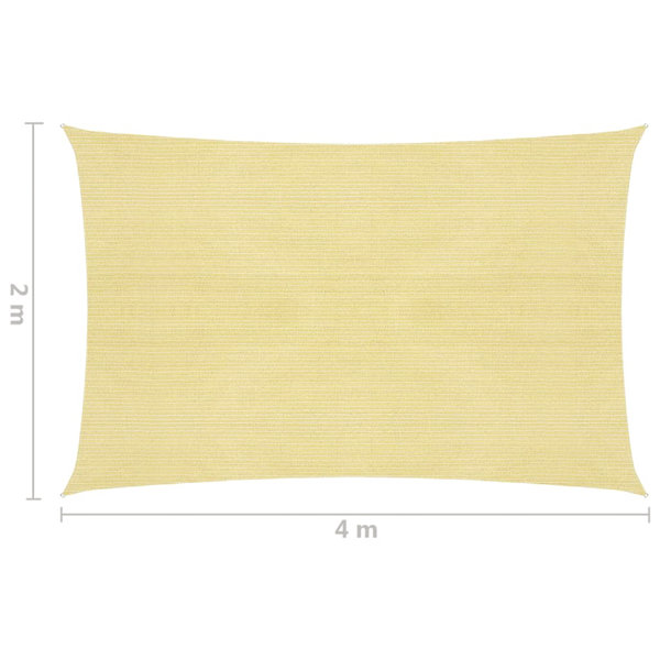 Dakota Fields Arhondis 2m x 4m Rectangular Shade Sail | Wayfair.co.uk