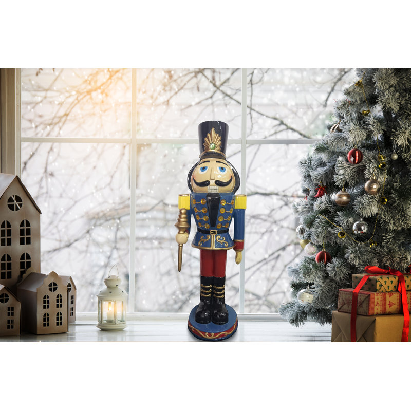 Fraser Hill Farm Resin Toy Soldier Holding a Staff Nutcracker | Wayfair