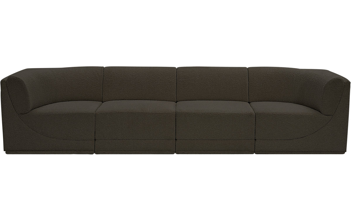 Wrought Studio™ Izick 128" Upholstered Sofa | Wayfair
