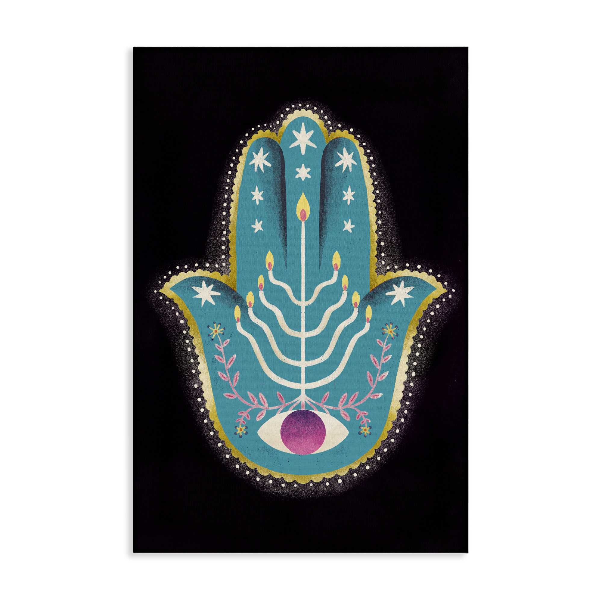Bungalow Rose Spiritual Folk Style Hamsa Canvas, design by Hannah Moren ...