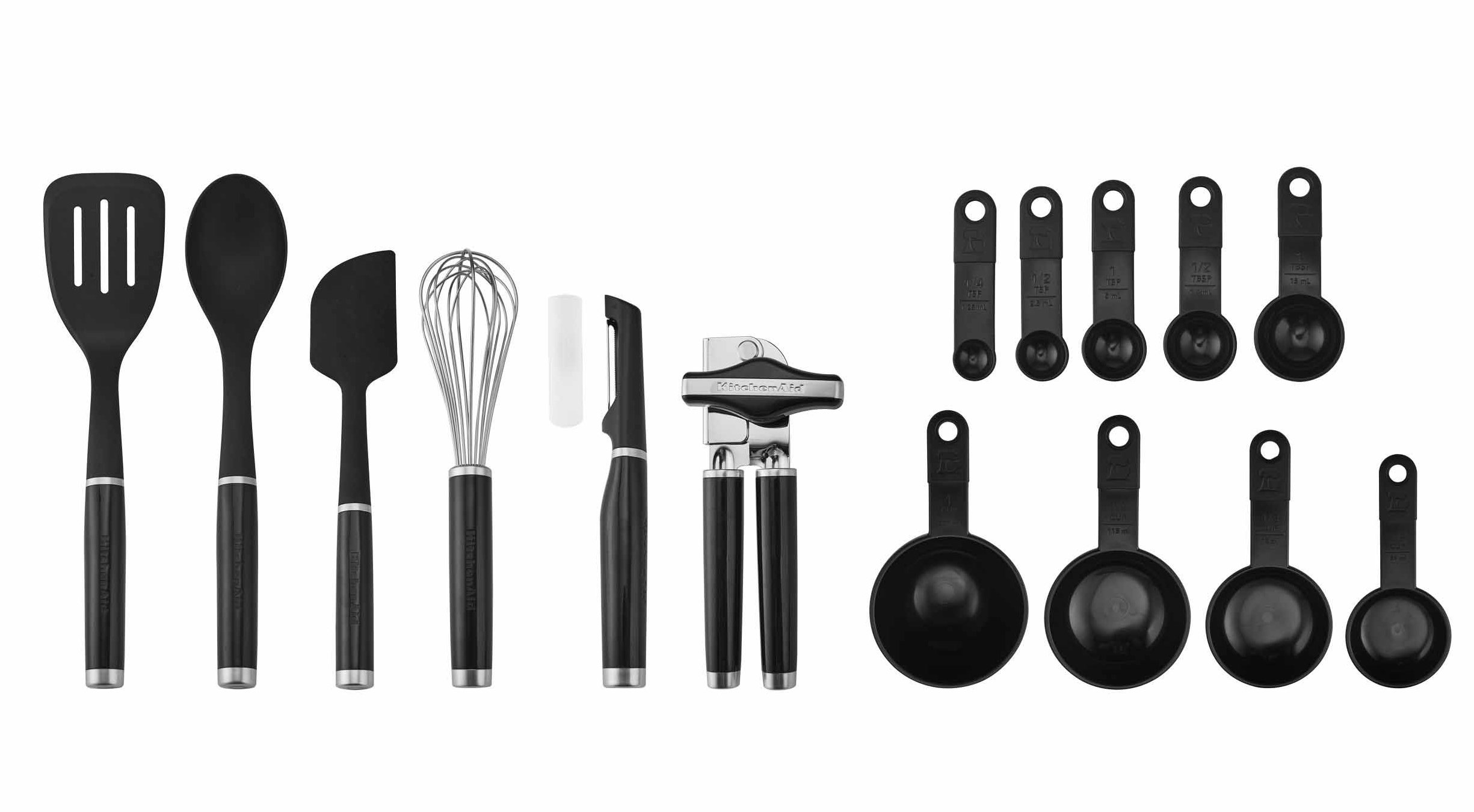 KitchenAid® Classic Tool and Gadget Set, 15-Piece, Black & Reviews ...