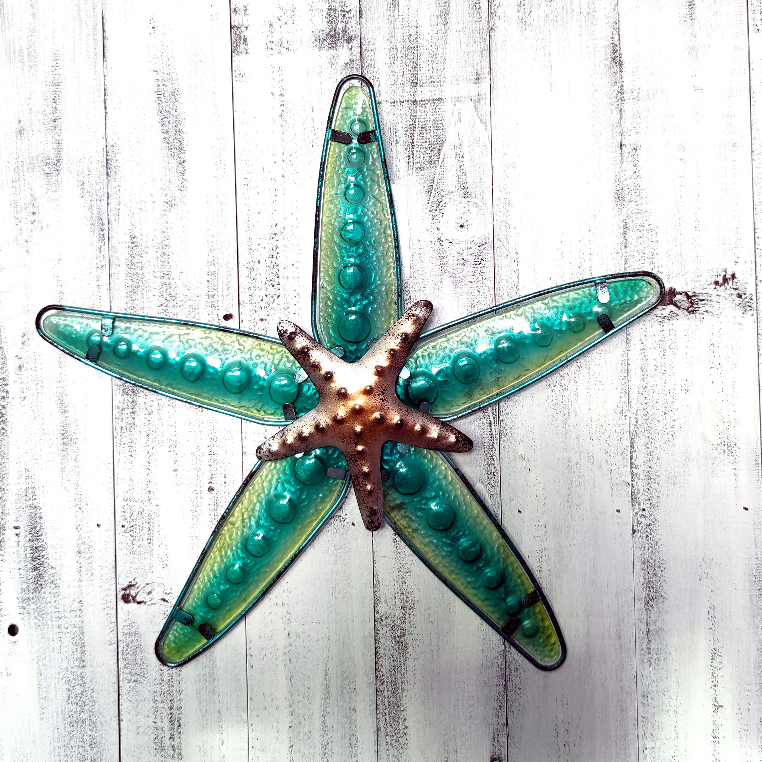 Beachcrest Home Starfish Wall Art: Metal & Fused Glass - Wayfair Canada