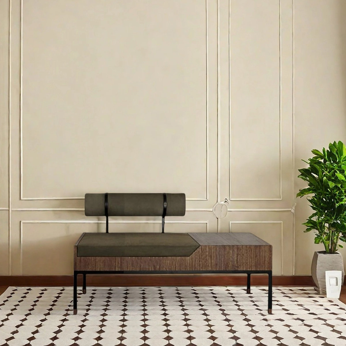 Corrigan Studio® Sofa bench dressing room leisure with backrests | Wayfair