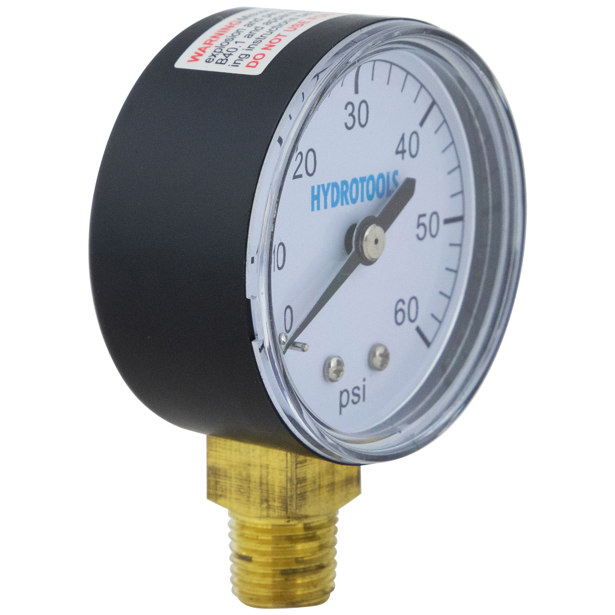 Pool Central 60 PSI Hydrotools Bottom Mount Pressure Gauge Swimming ...