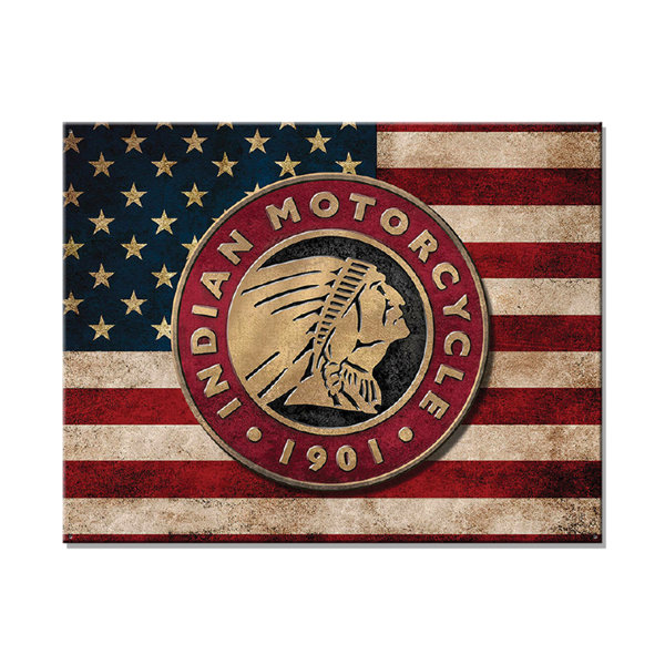 Trinx Indian Flag Metal Sign On Metal Print - Wayfair Canada
