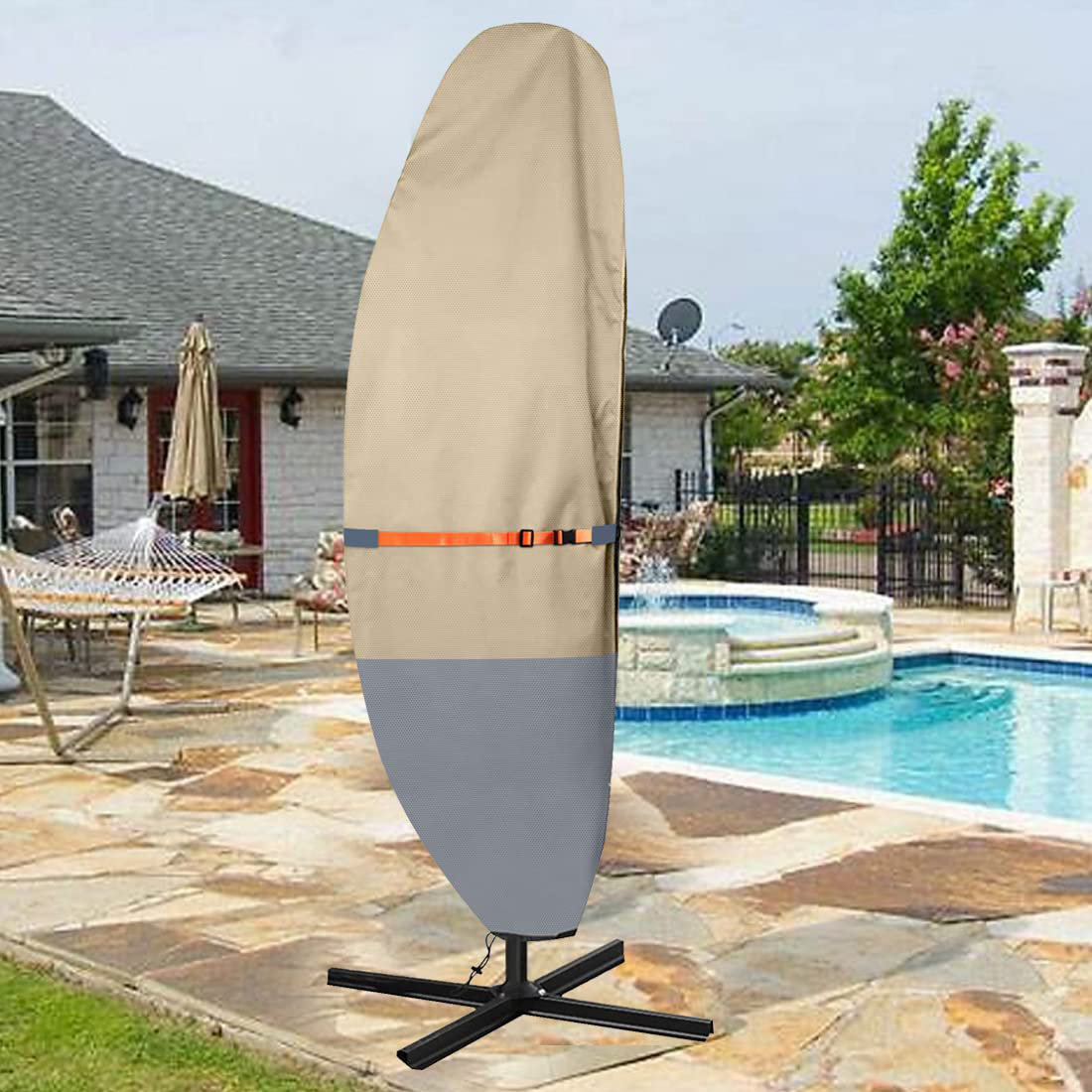 Rebrilliant Outdoor Cantilever Offset Umbrella Cover, Fits 9-14Ft ...