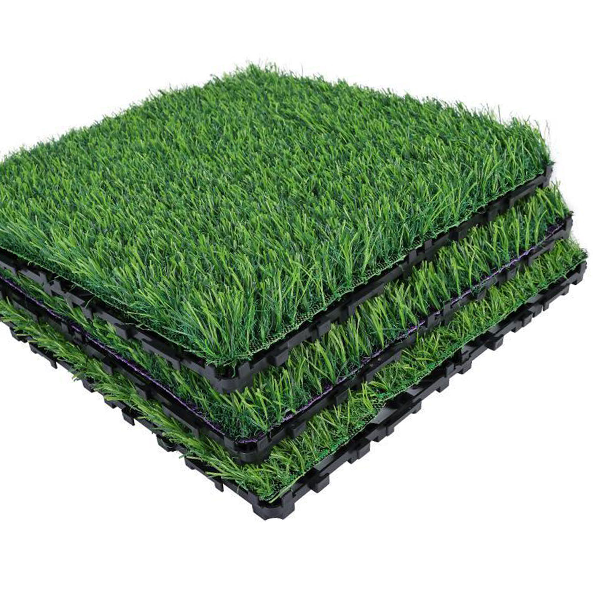 KSENL 36-pack 12"x12" Interlocking Artificial Grass Tiles - Waterproof ...