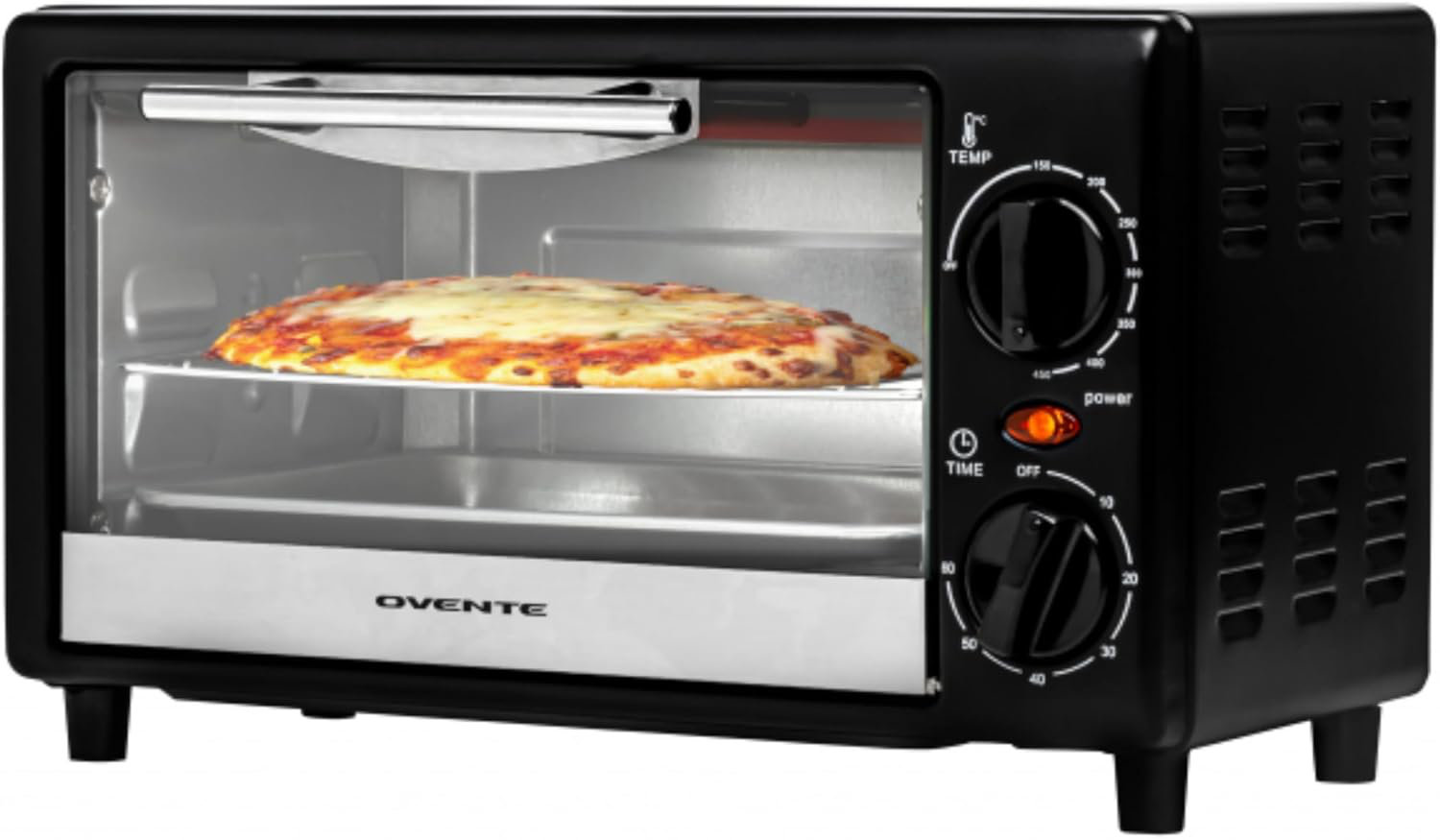 OVENTE 8L Countertop Toaster Oven with 60-Minute Timer, Adjustable ...