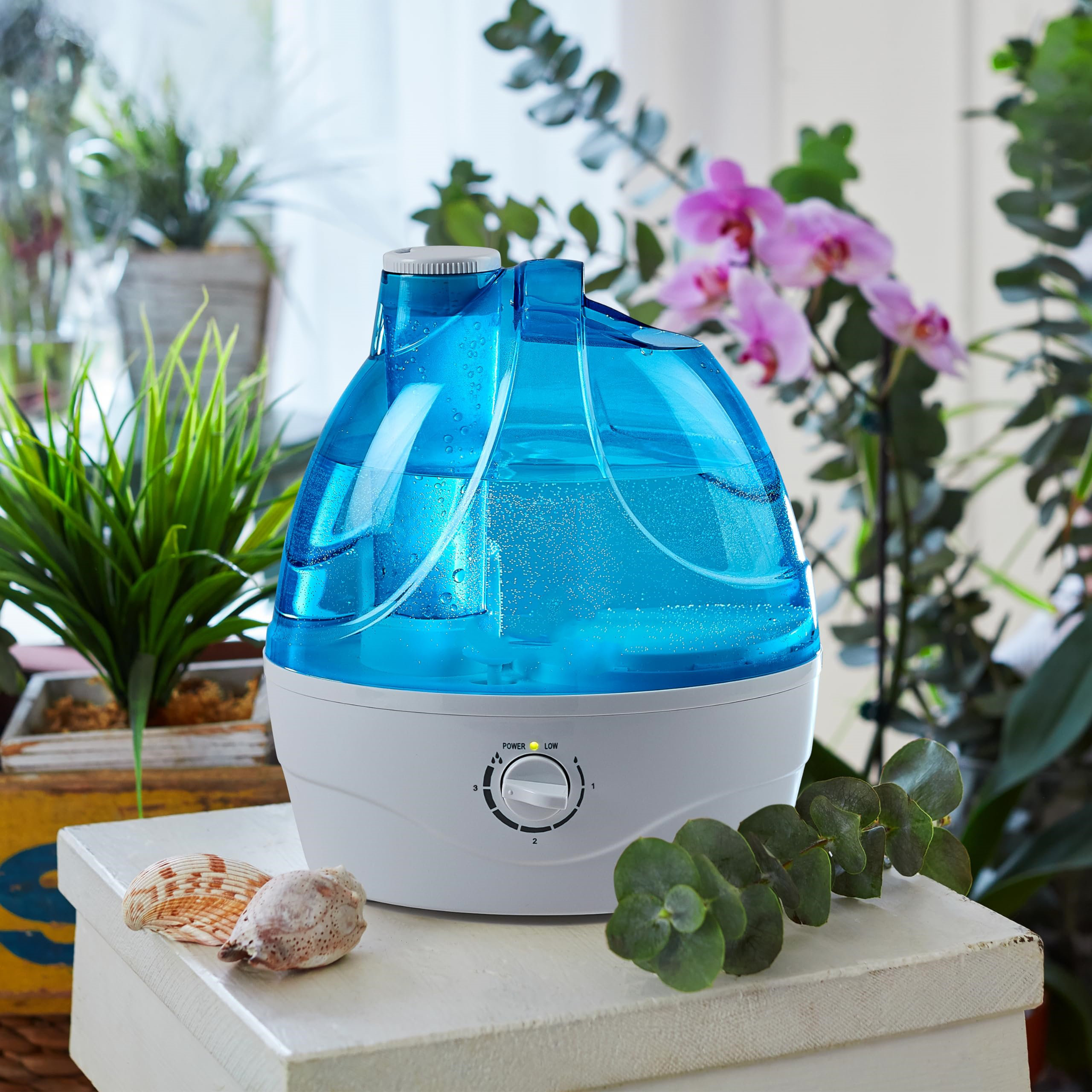 NATIONAL WINDOW Cool Mist Humidifier (2.2L Water Tank) Quiet Ultrasonic ...