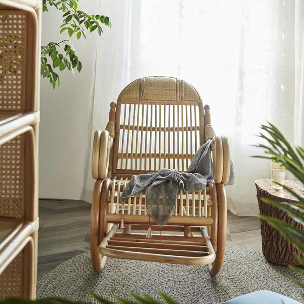 ComfySofa.s Exquisite leisure home lazy rattan rocking chair | Wayfair