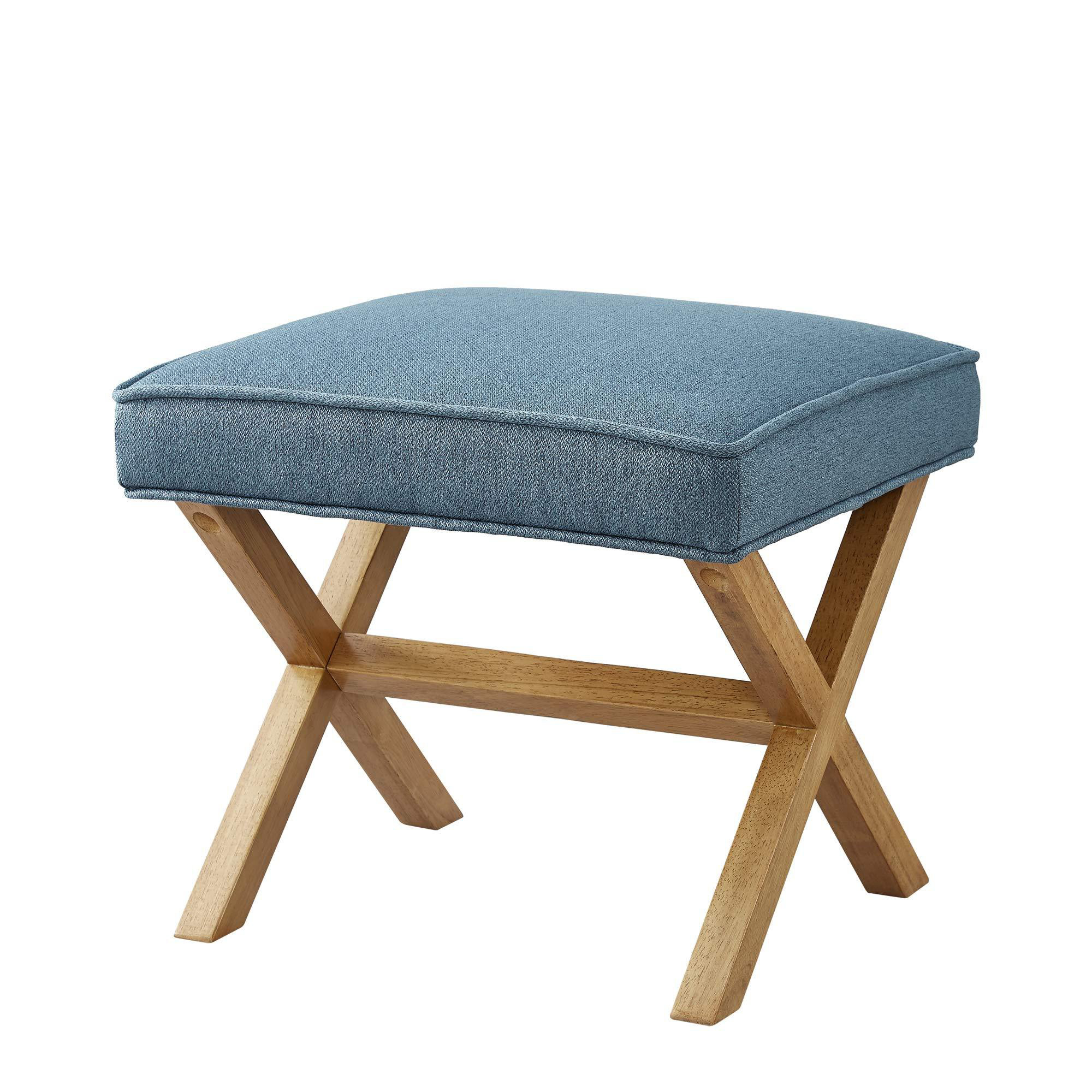 George Oliver Ottoman Foot Rest, Mid-Century Modern X Square Polyester ...