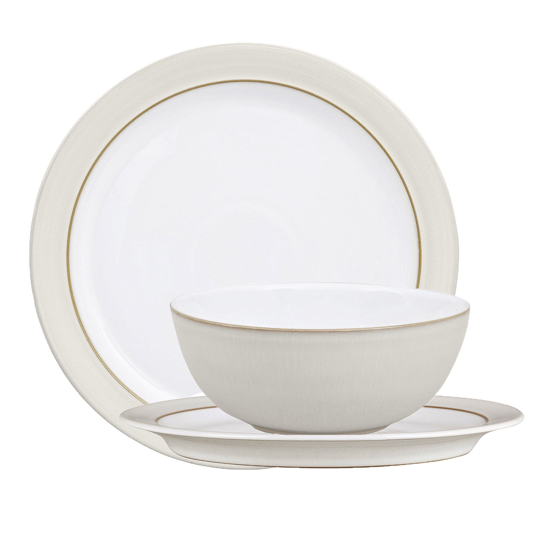 Denby Natural Canvas 4 Pece Dinnerware Set, Service for 1 & Reviews ...