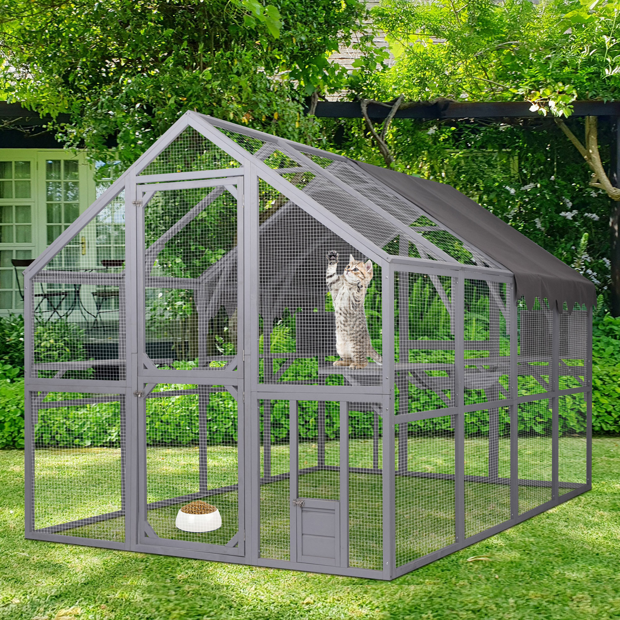 ChocoPlanet Super Large Cat Run House Outdoor | Wayfair