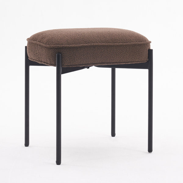 Ebern Designs Romere Vanity Stool Fabric Upholstered Accent Stool ...