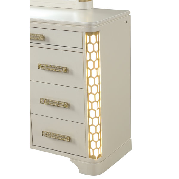Rosdorf Park Devien 8 - Drawer Dresser Beige | Wayfair