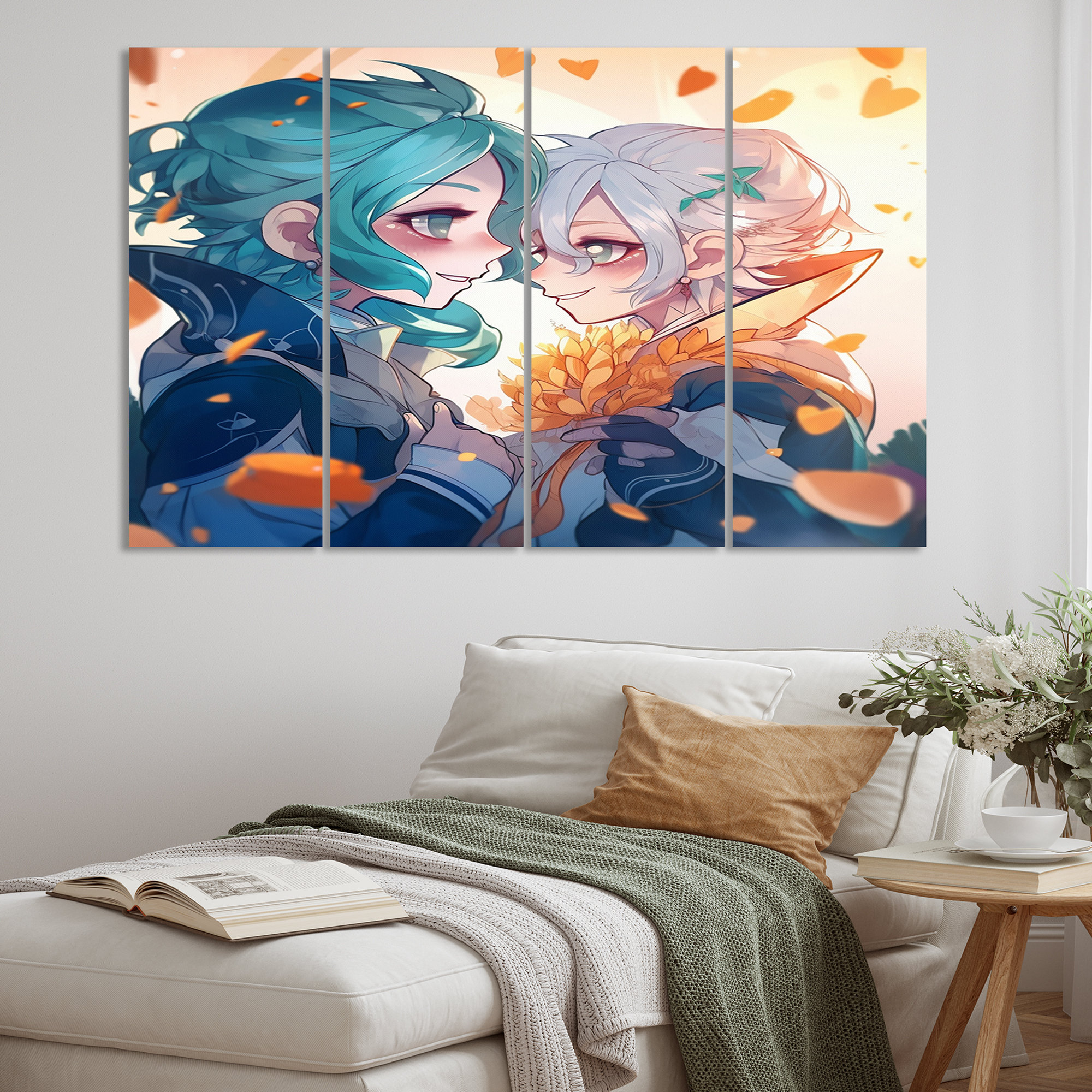 Winston Porter Anime Couple In Love - Couple Wall Art Living Room - 4 ...