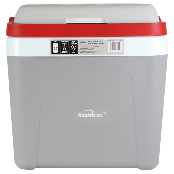 Koolatron Ice Chest Cooler with Locking Carry Handle, 25L (26 qt), 32 ...