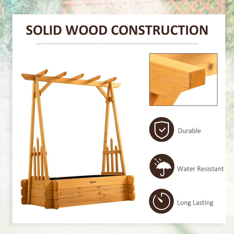 Arlmont & Co. Jeaneth Handmade Wood Outdoor Raised Garden - Wayfair Canada