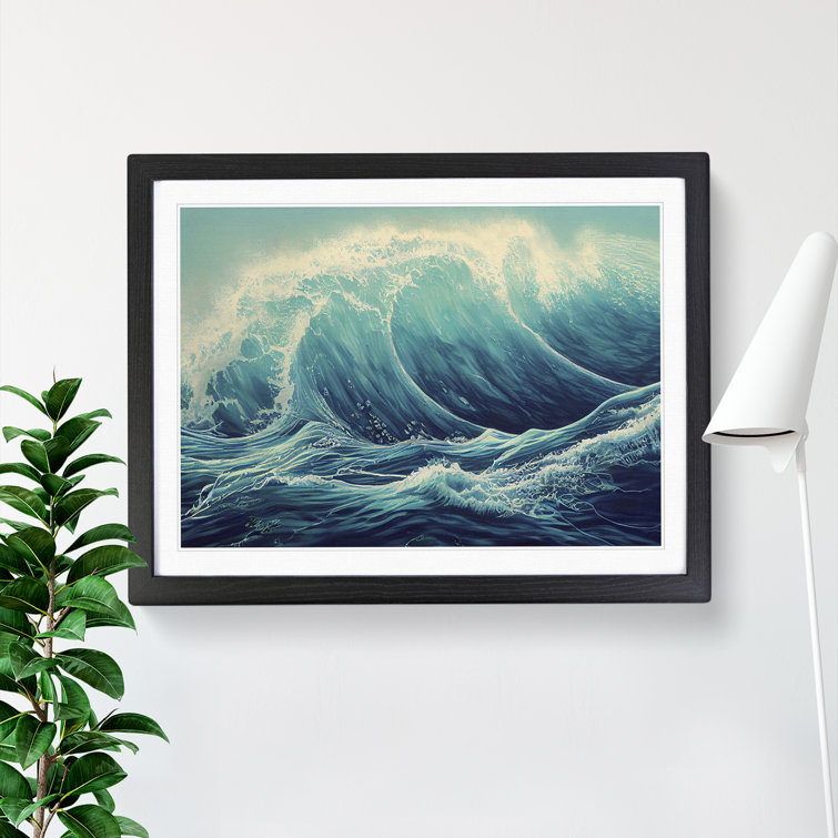 House of Hampton Enlightened Ocean Wave - Picture Frame Graphic Art ...