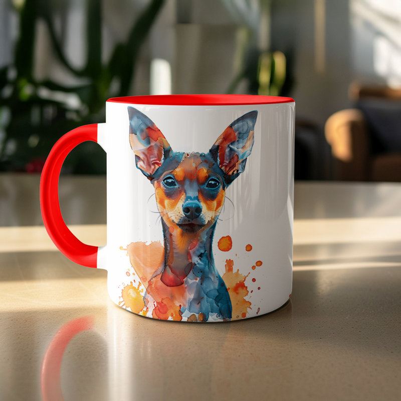 East Urban Home Set of 3 – 11oz Watercolour Alaskan Malamute Design ...