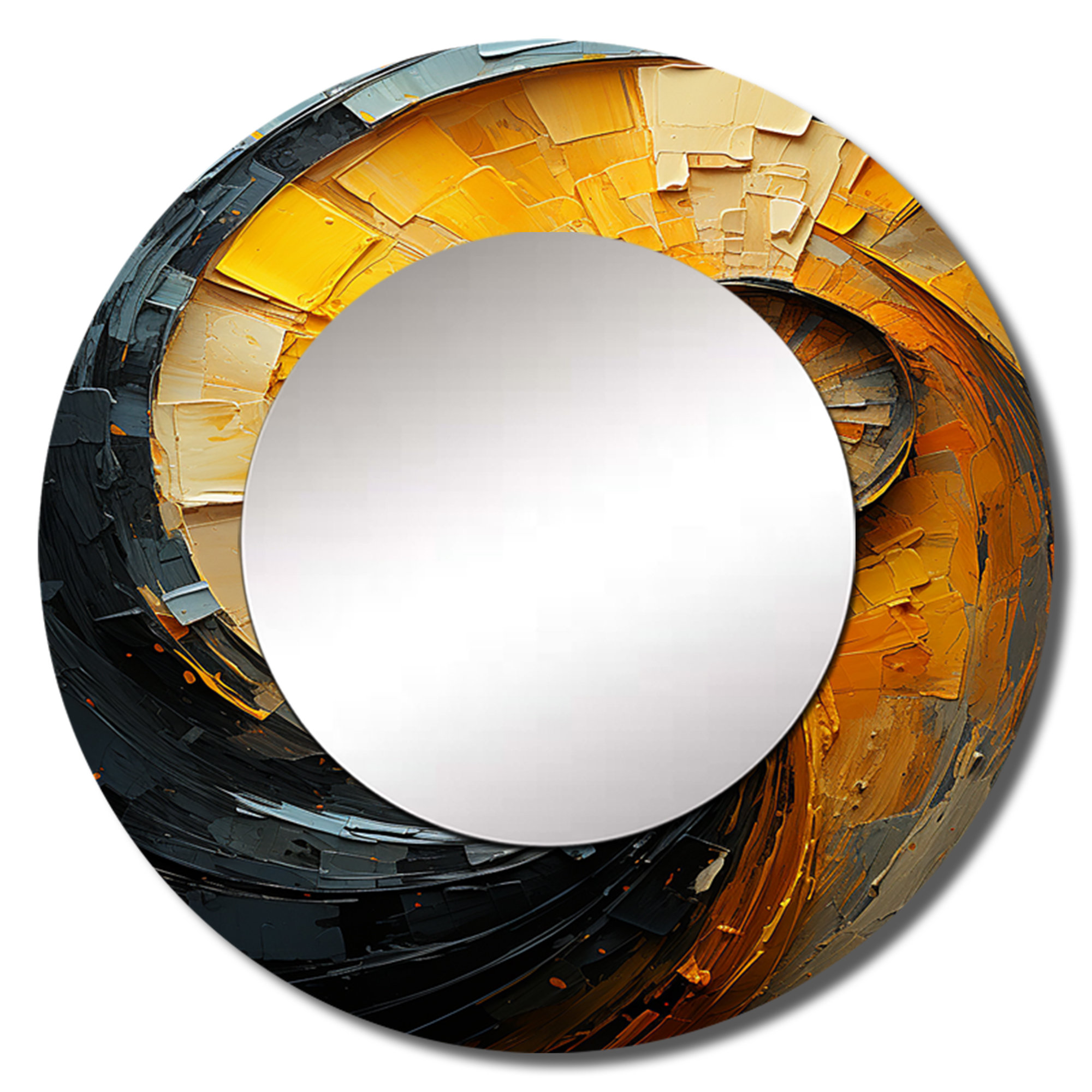 East Urban Home Lemon Labyrinth Nautilus Sprial - Nautilus Round Mirror ...