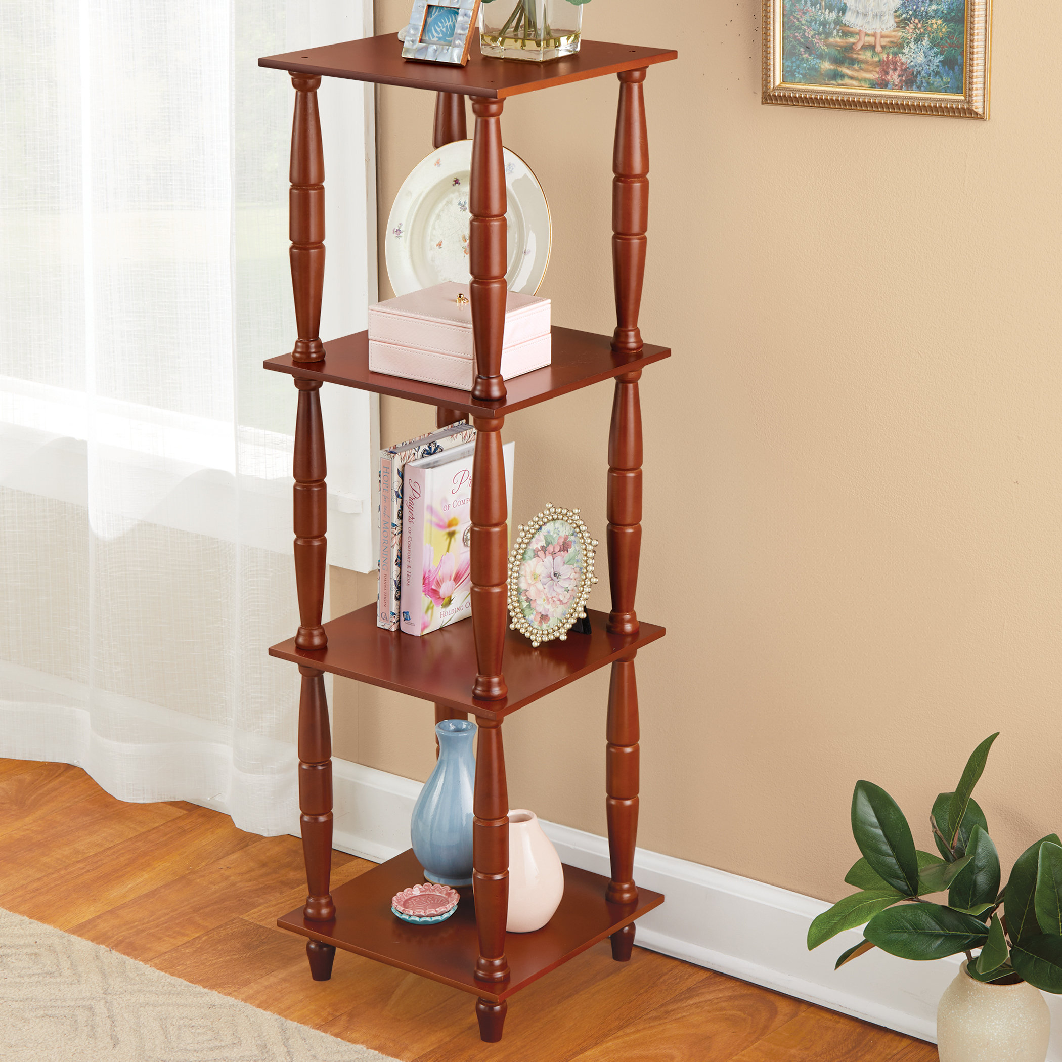 Darby Home Co Timeless 4-Tier Wooden Spindle Shelf - Wayfair Canada