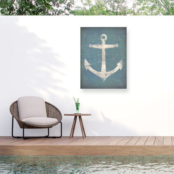 Beachcrest Home Bourque Fowler 'Anchor V2' Outdoor Canvas | Wayfair
