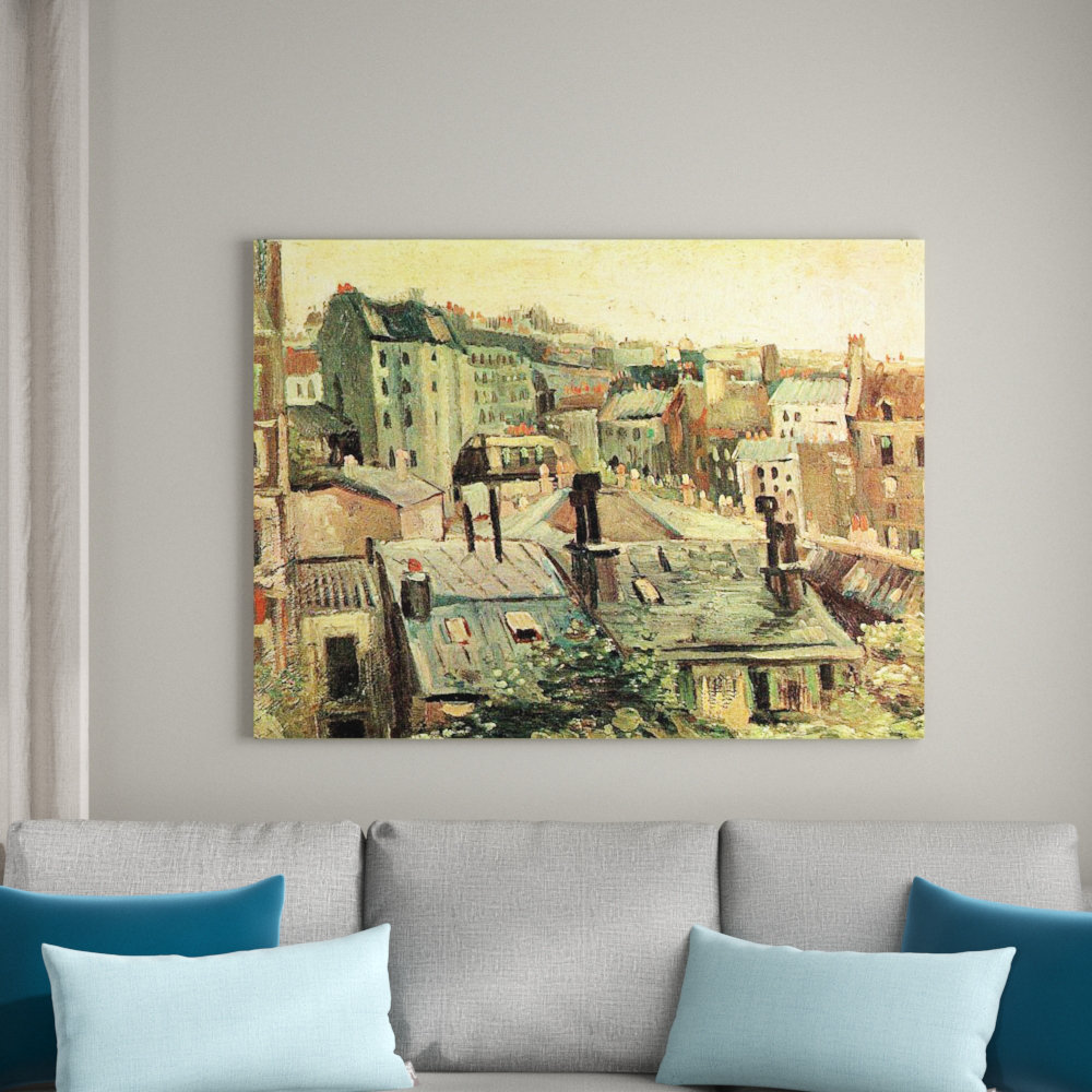 East Urban Home 'Overlooking the Rooftops of Paris' by Vincent Van Gogh ...