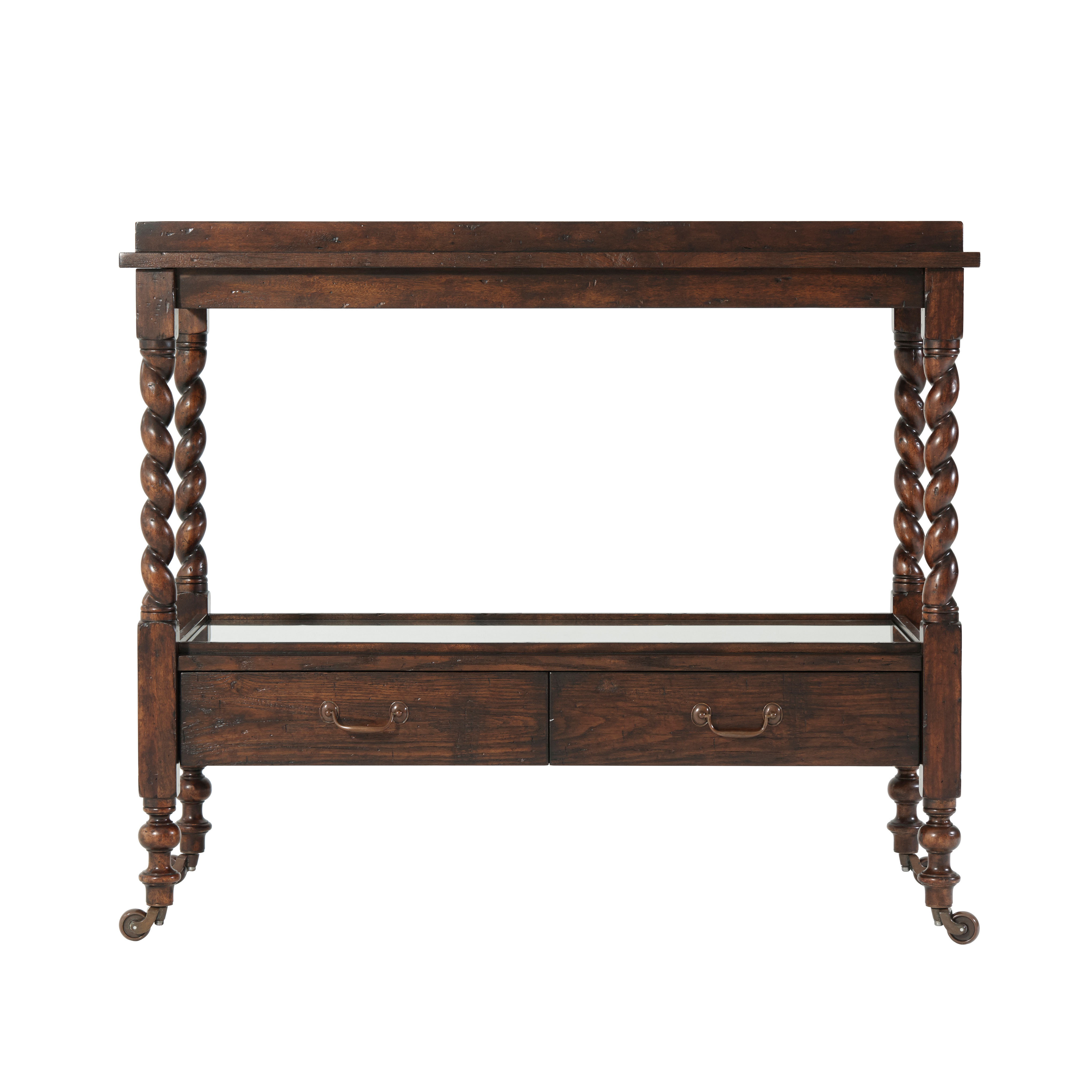Theodore Alexander Althorp - Victory Oak Tray Top End Table with ...