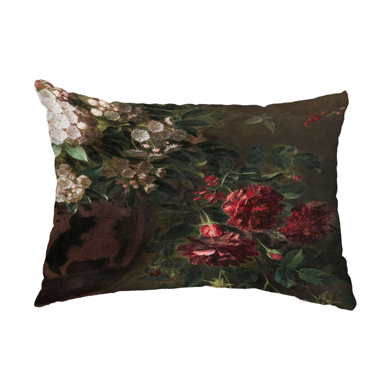 e by design Floral Indoor/Outdoor Lumbar Pillow | Wayfair