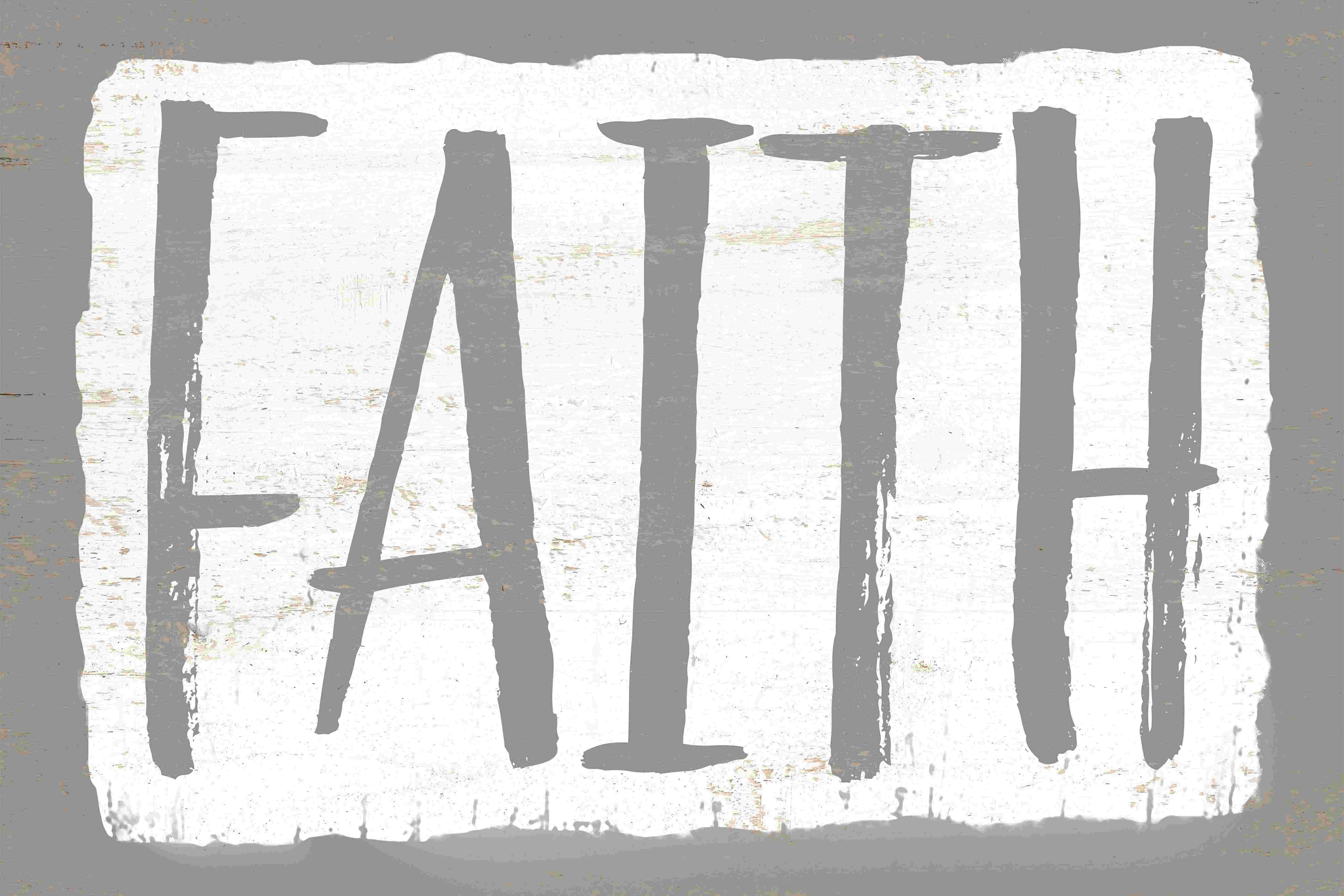 Millwood Pines Faith Gray Wood - Wrapped Canvas Textual Art | Wayfair