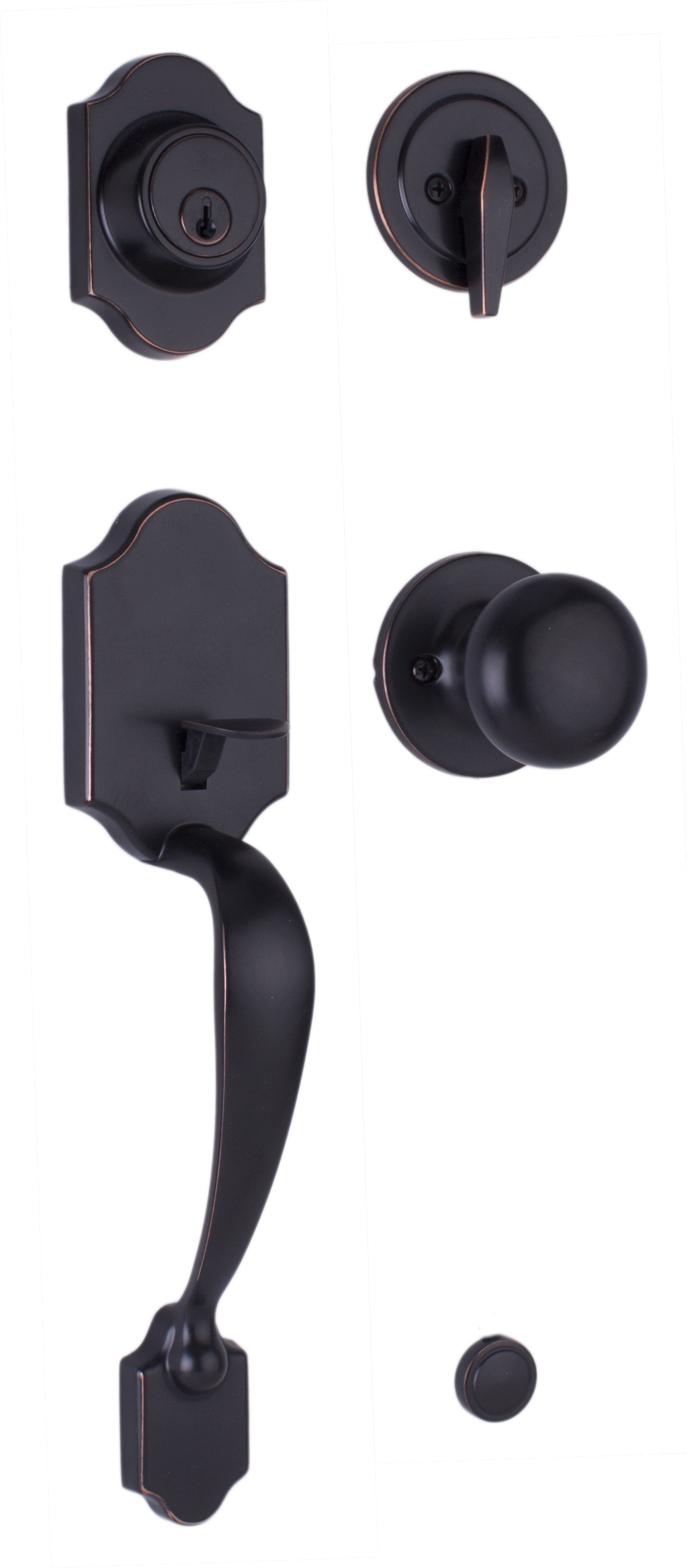 Weslock Two Piece Parkside Single Cylinder Entry Handle with Salem ...