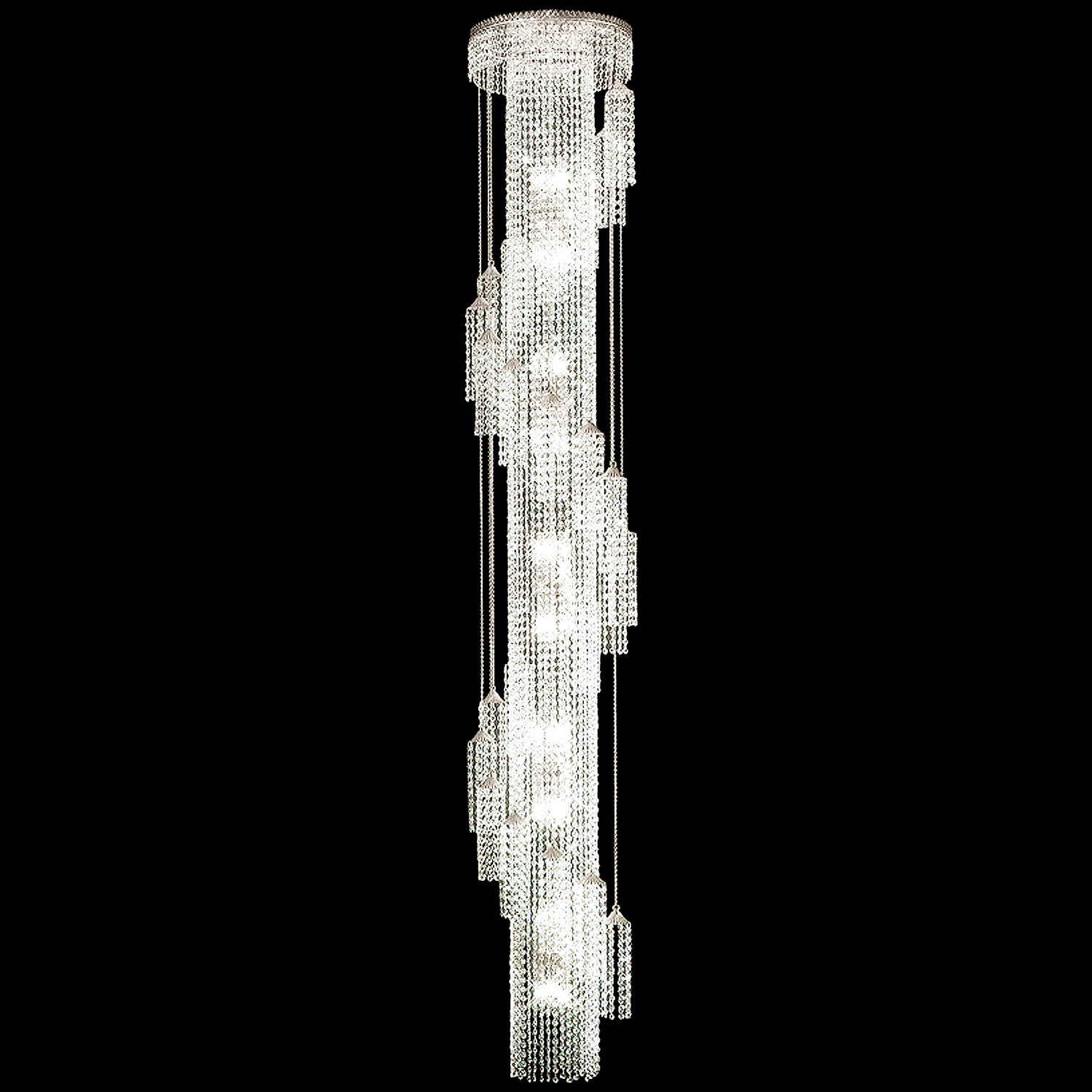 James R. Moder Contemporary 30 - Light Dimmable Linear Chandelier ...