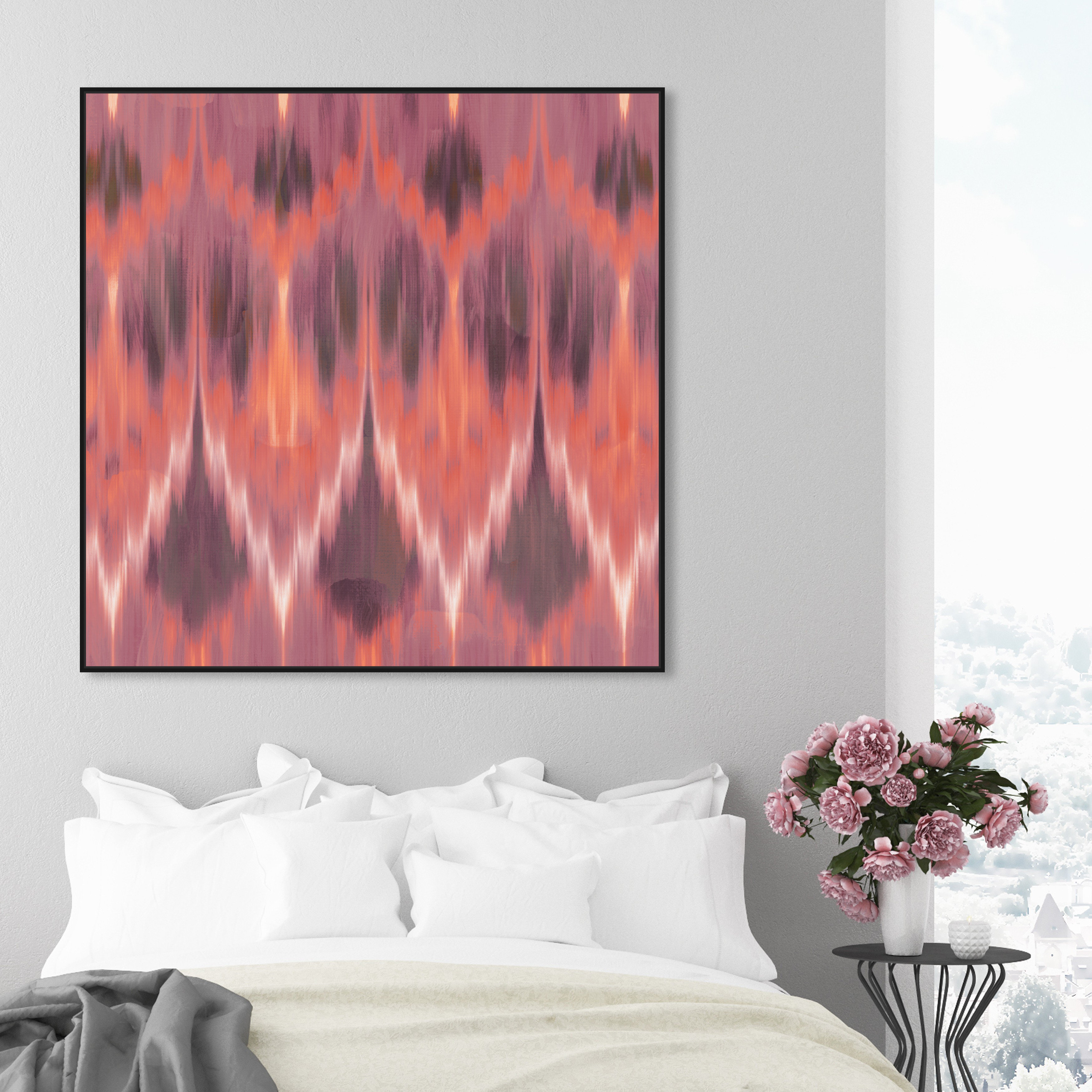 House of Hampton 'Coral Ikat' Painting on Canvas - Wayfair Canada