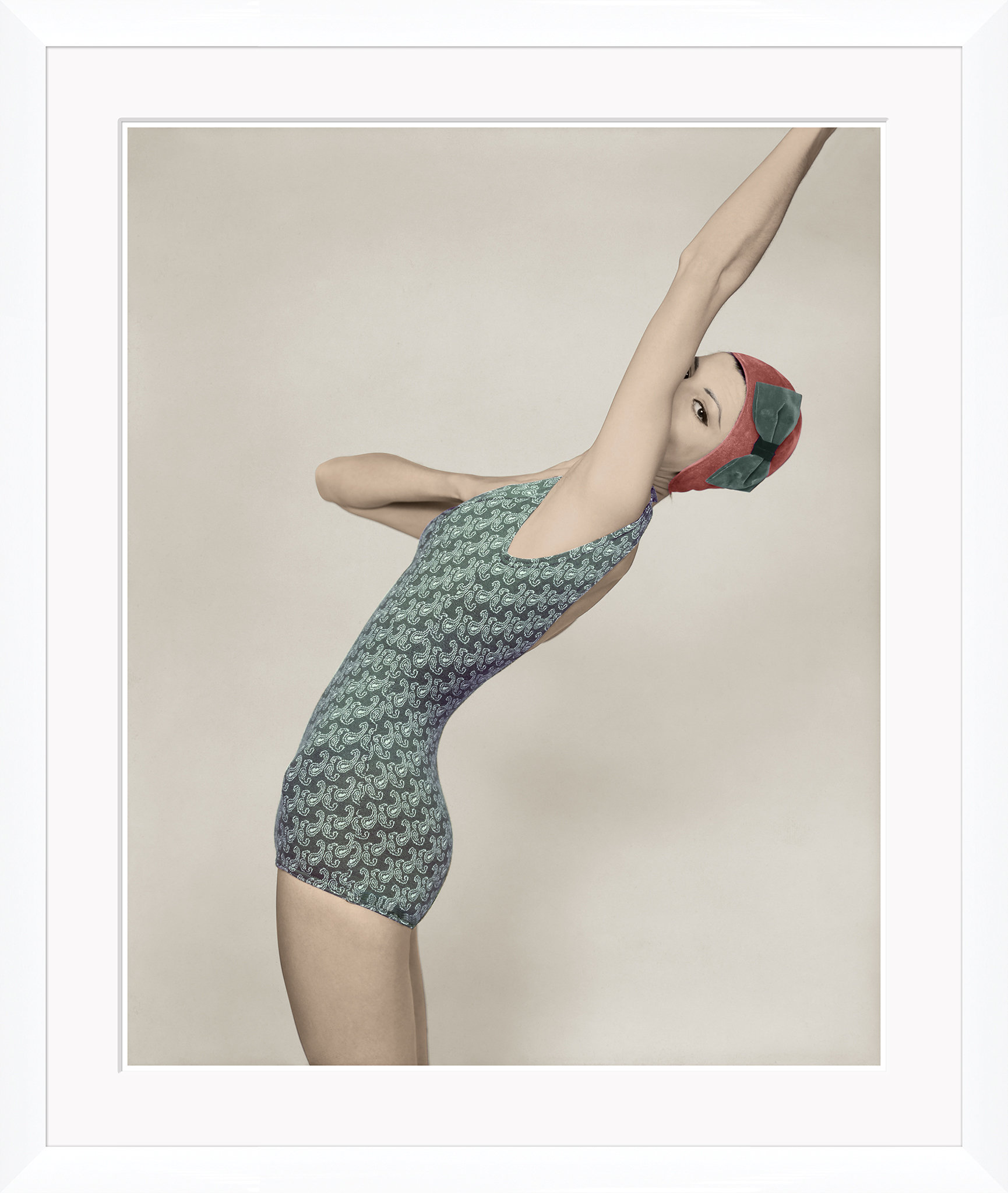 Soicher Marin Vogue Magazine, "Model Wearing a Green Paisley Bathing ...