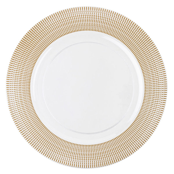 Ecoquality 13 Inch Round Gold Textured Plates 96 Guests | Wayfair