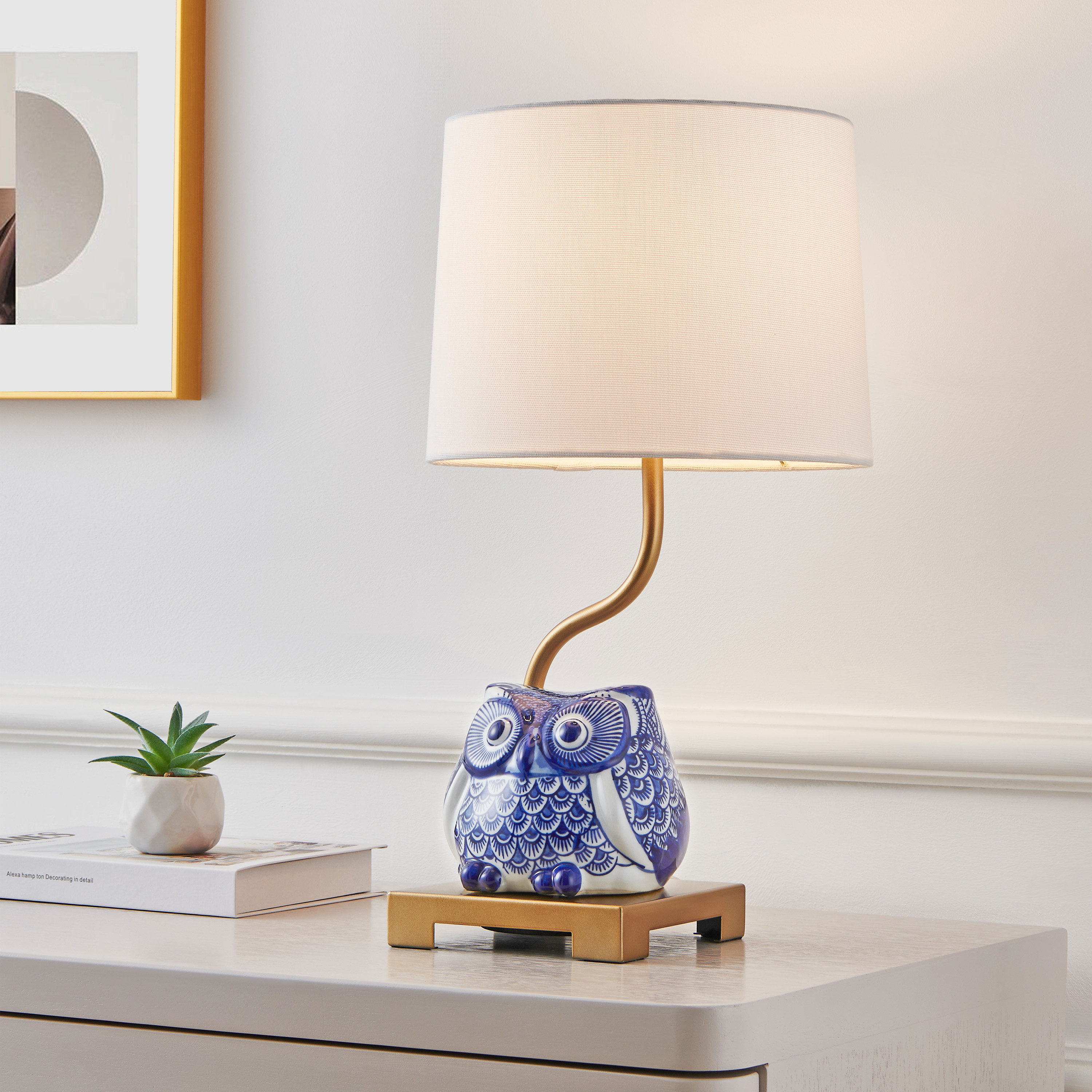 Millwood Pines 18'' Owl Charm Table Lamp & Reviews | Wayfair