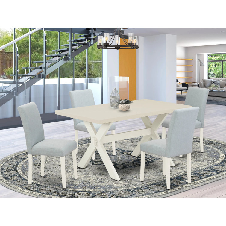 East West 5 - Piece Trestle Dining Set | Wayfair