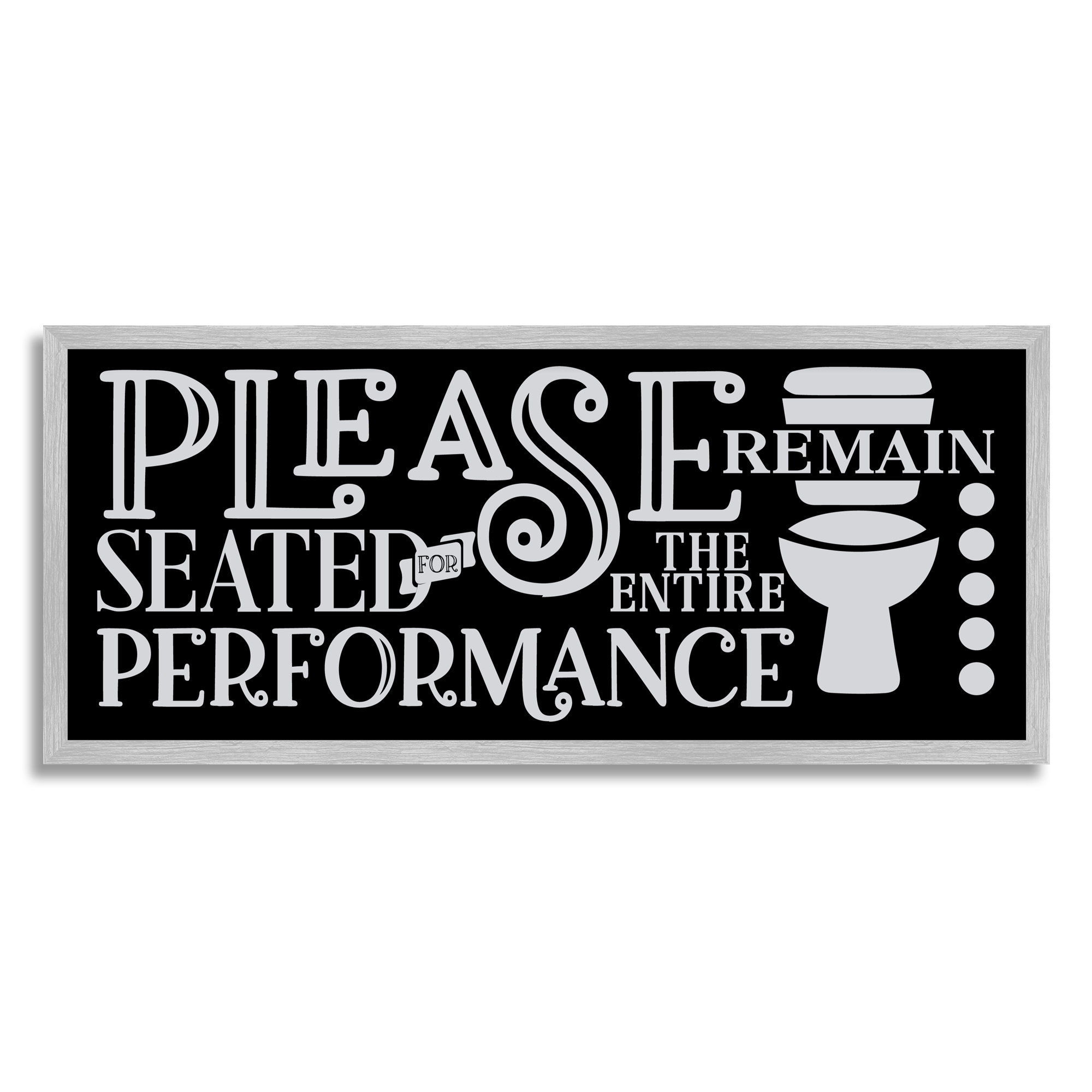 Trinx Please Remain Seated Phrase Framed Giclee Art Design By LSR ...