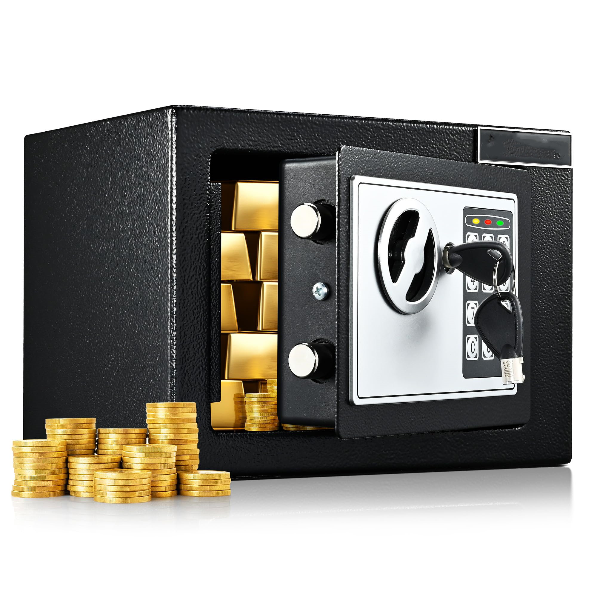 MOEPISY Small Safe Box, 0.23Cubic Small Safe For College Dorm Room For ...