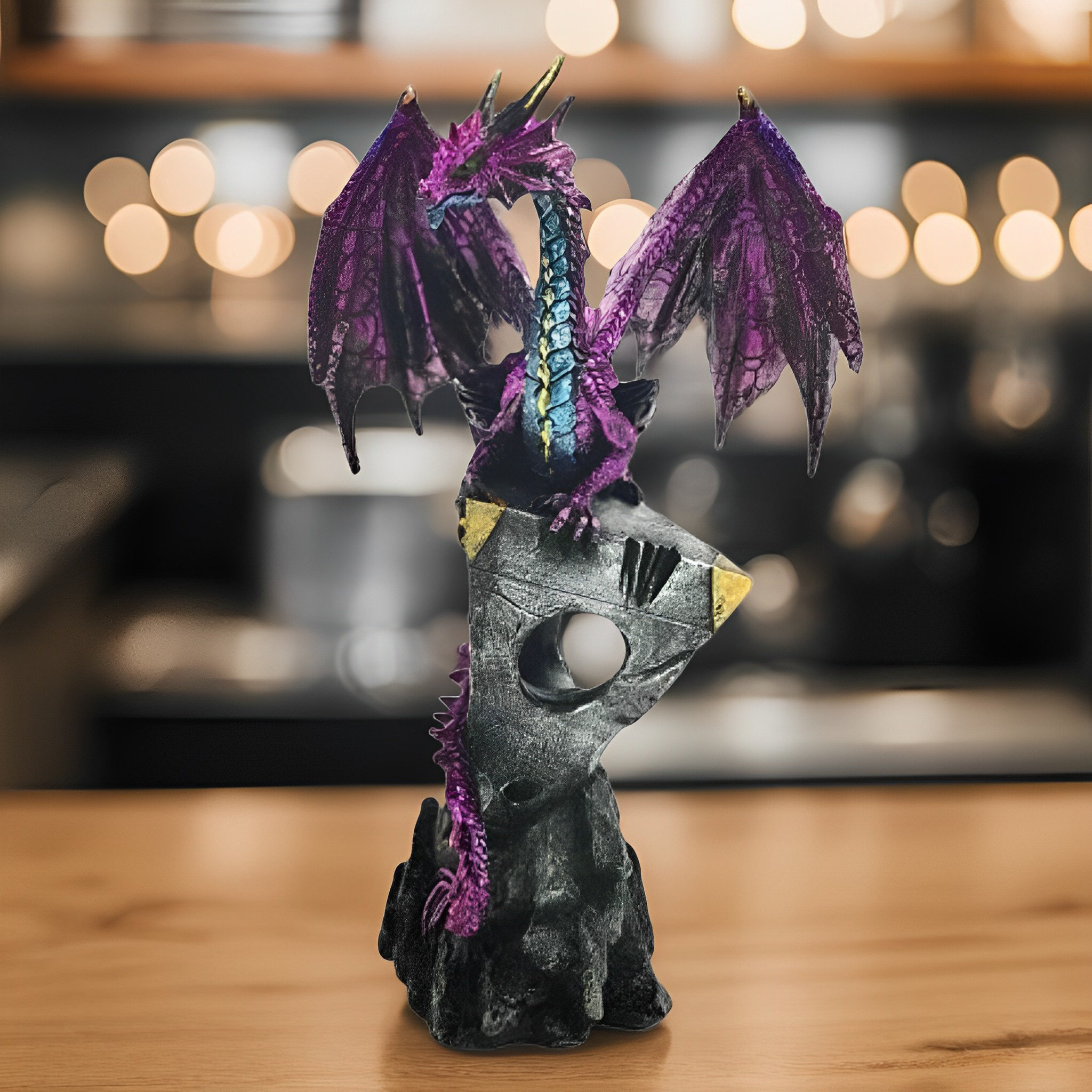 World Menagerie Dragon on Triagle Rock Figurine | Wayfair