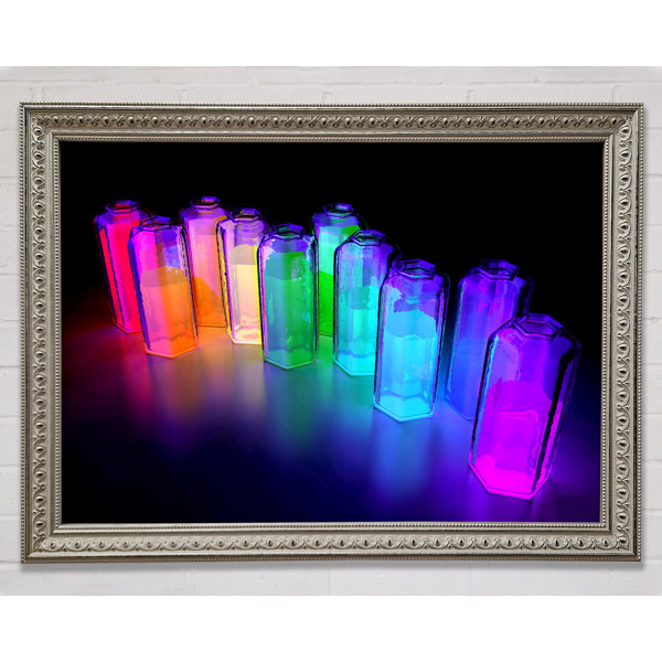 Ivy Bronx Vibrant Rainbow Tubes Framed Print | Wayfair.co.uk