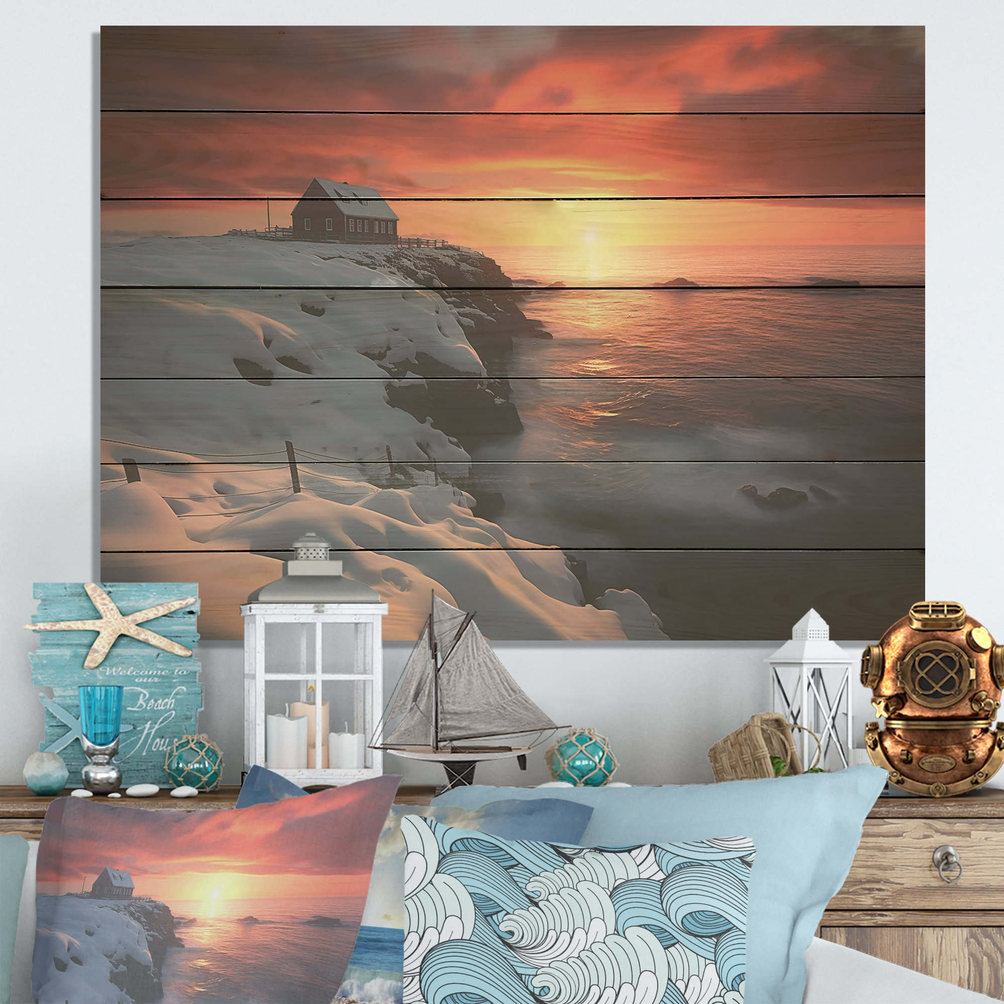 Highland Dunes Coastal Lighthouse Guard In Alaska IV - Beach Light ...