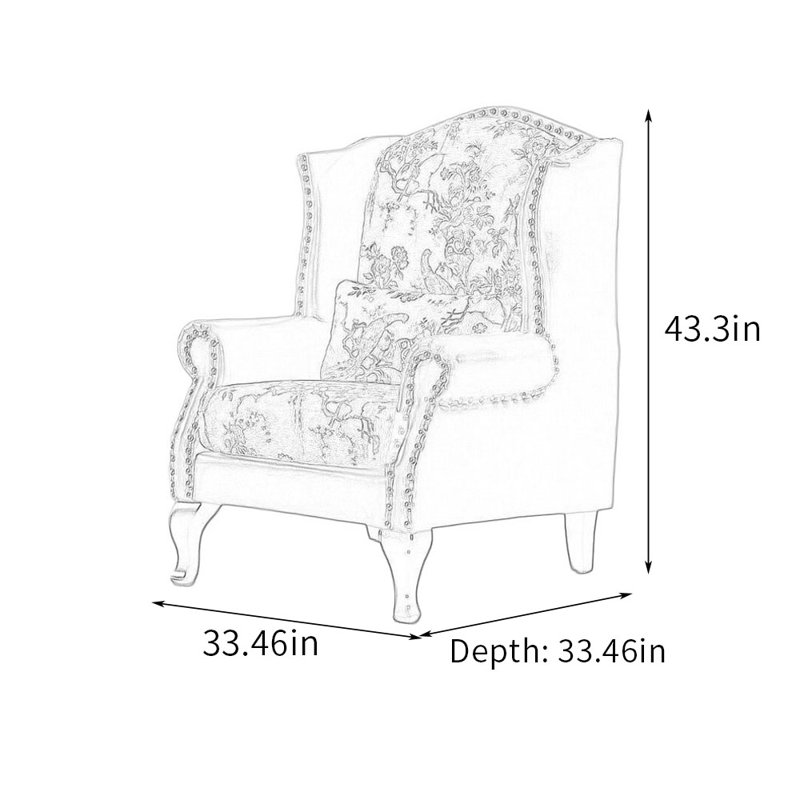 Canora Grey Chenille Fabric Comfort Wing Chair Recliner | Wayfair