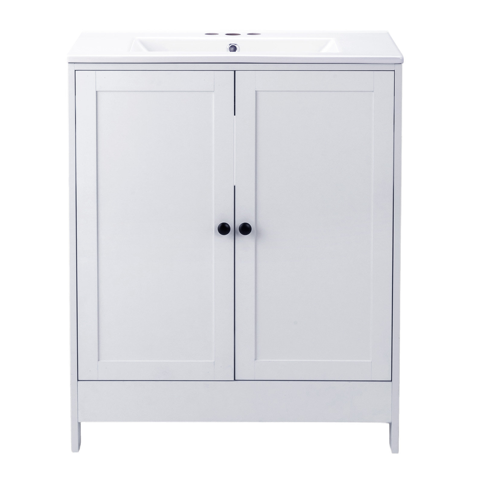 Outopee 30'' White Bathroom Vanity Without Sink Top With Door Back ...