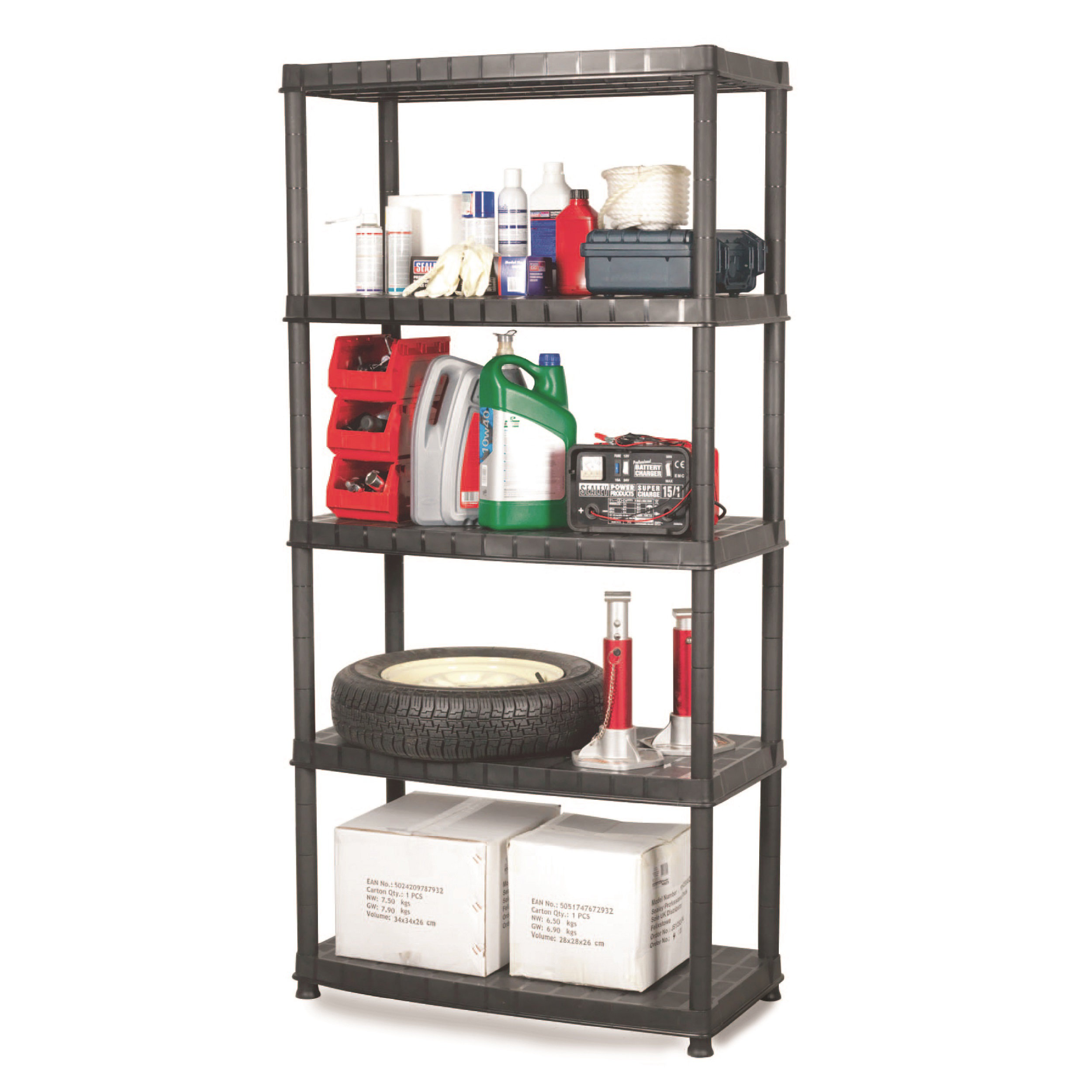 RAM Quality Platin 5 Tier Plastic Storage Shelves & Reviews | Wayfair