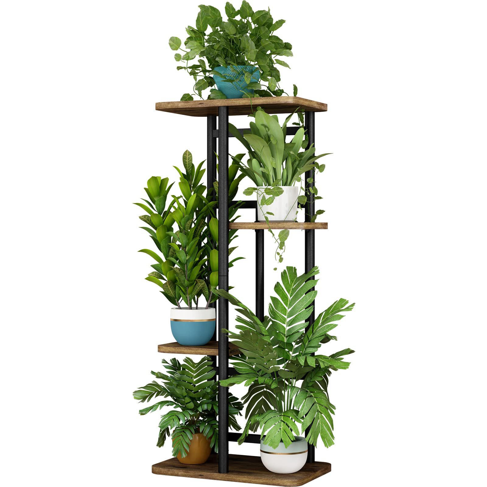 Latitude Run® Plant Stand Indoor 4 Tier 5 Potted Multiple Plant Shelf ...