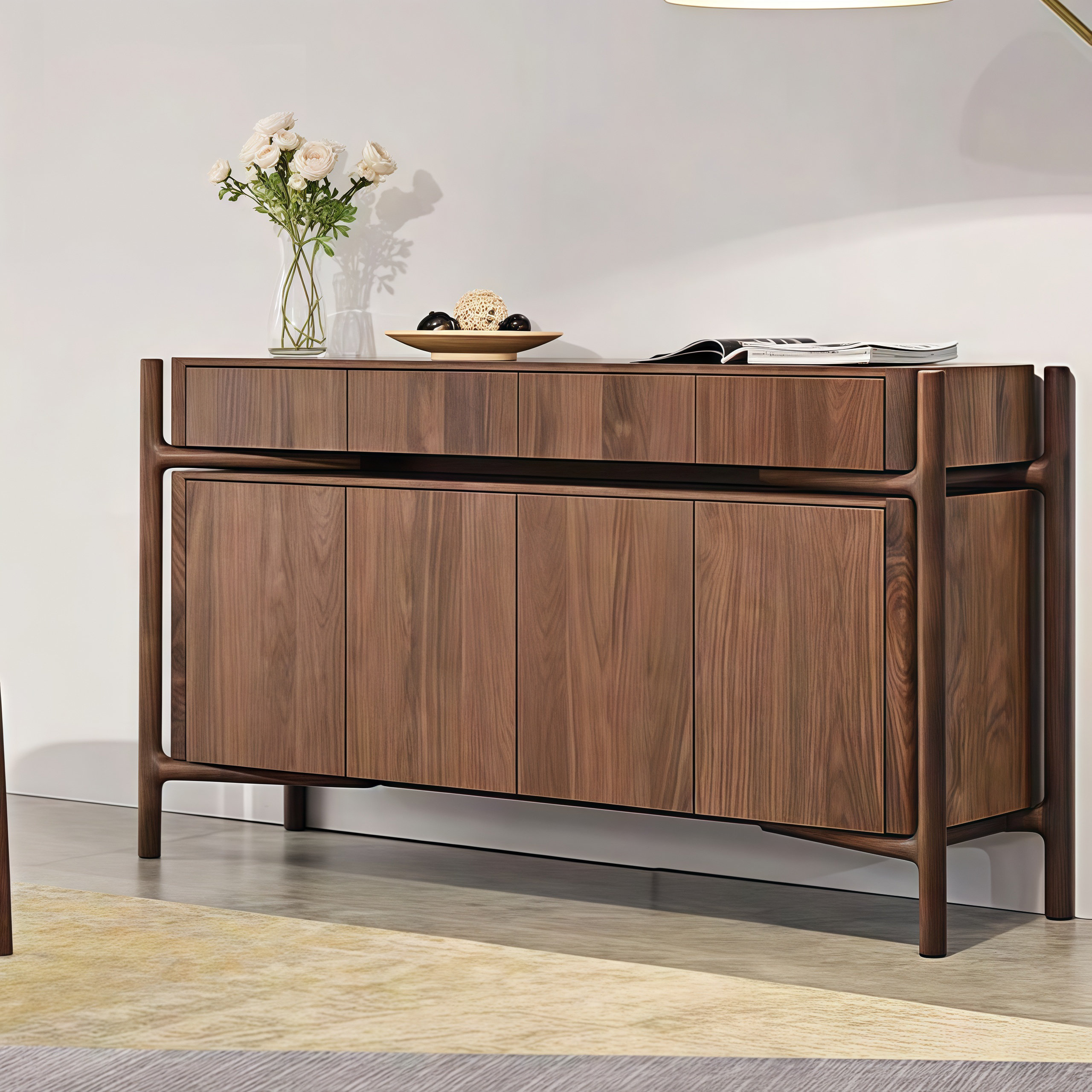 Loon Peak Sideboard Cabinet – Multi-Layer Plywood & Ash Wood, Rustic ...