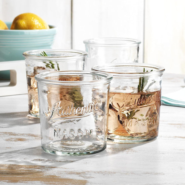Home Essentials and Beyond Retroware 4 - Piece 12oz. Glass Drinking ...