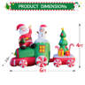 The Holiday Aisle® 6FT Christmas Inflatables Santa Claus And Snowman ...